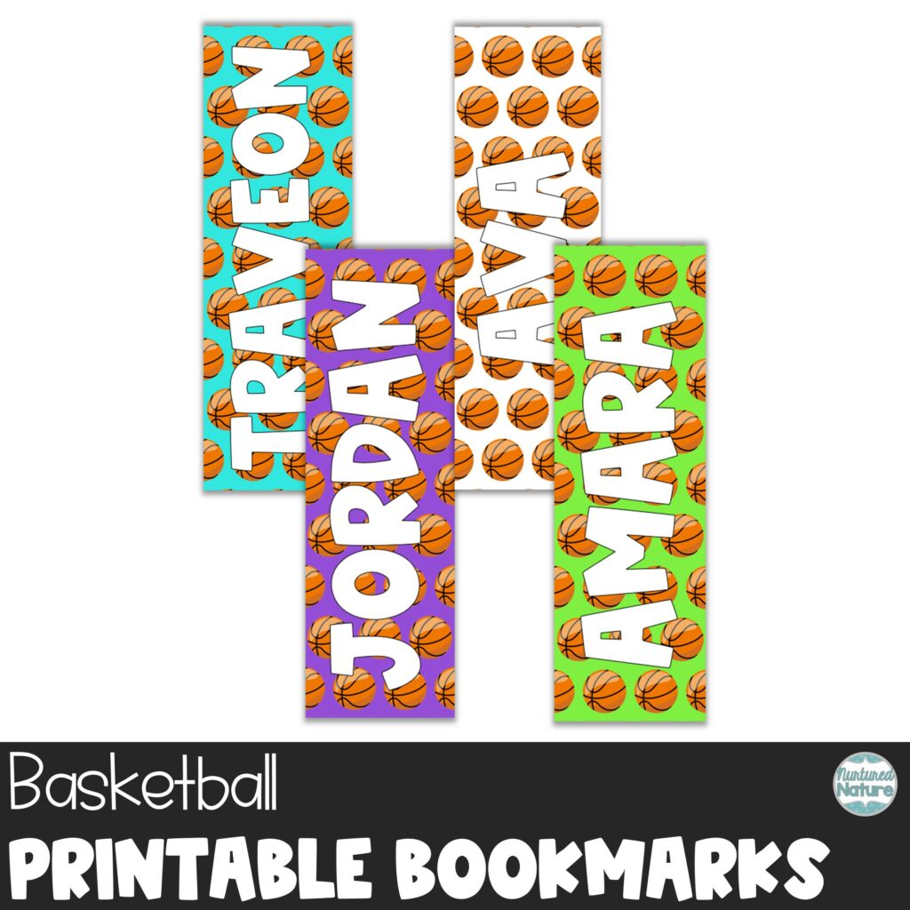 Editable Name Bookmarks - Basketball Sports Theme | Made By Teachers