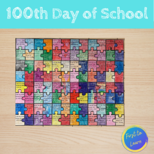100th Day of School Puzzle Display | Made By Teachers