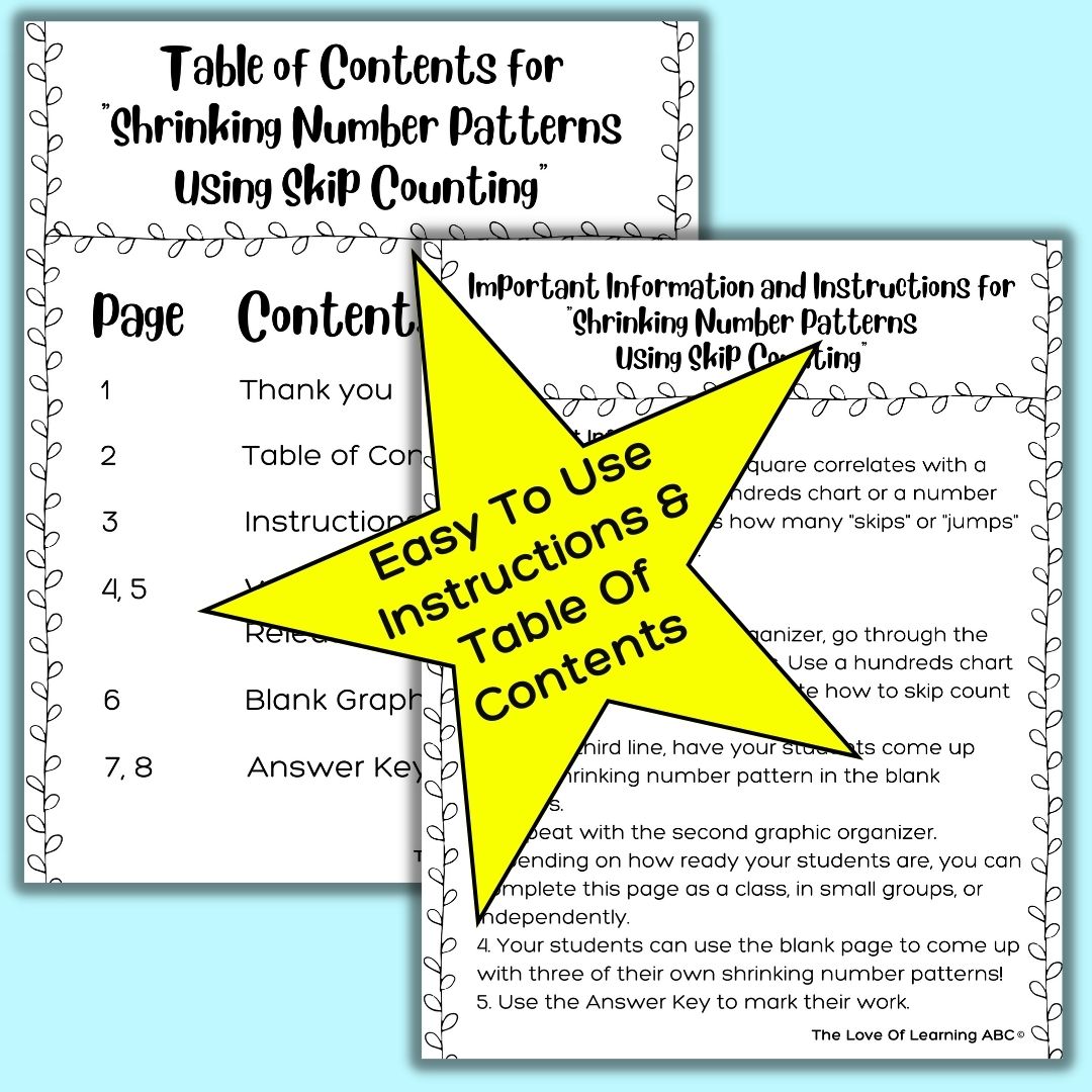 Shrinking Number Patterns Using Skip Counting Subtraction | Grade 2 ...