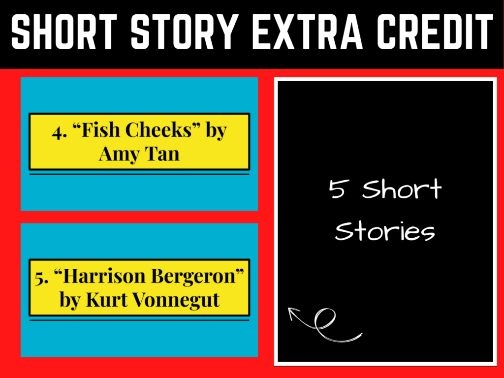 Short Story Extra Credit Project | Made By Teachers