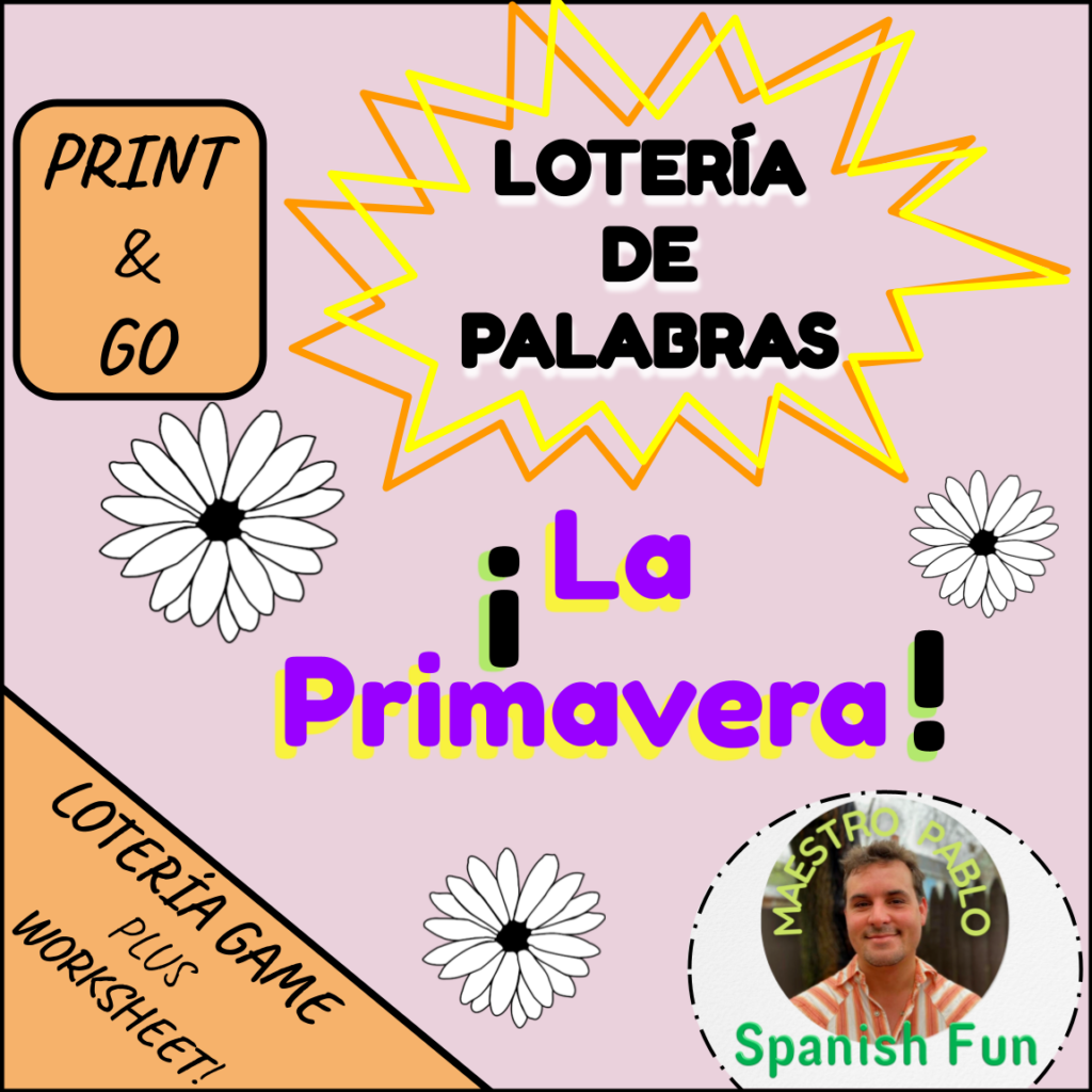 Lotería de palabras / La Primavera Bingo words game plus Worksheet ...