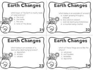 Constructive and Destructive Forces of the Earth's Surface Task Cards ...