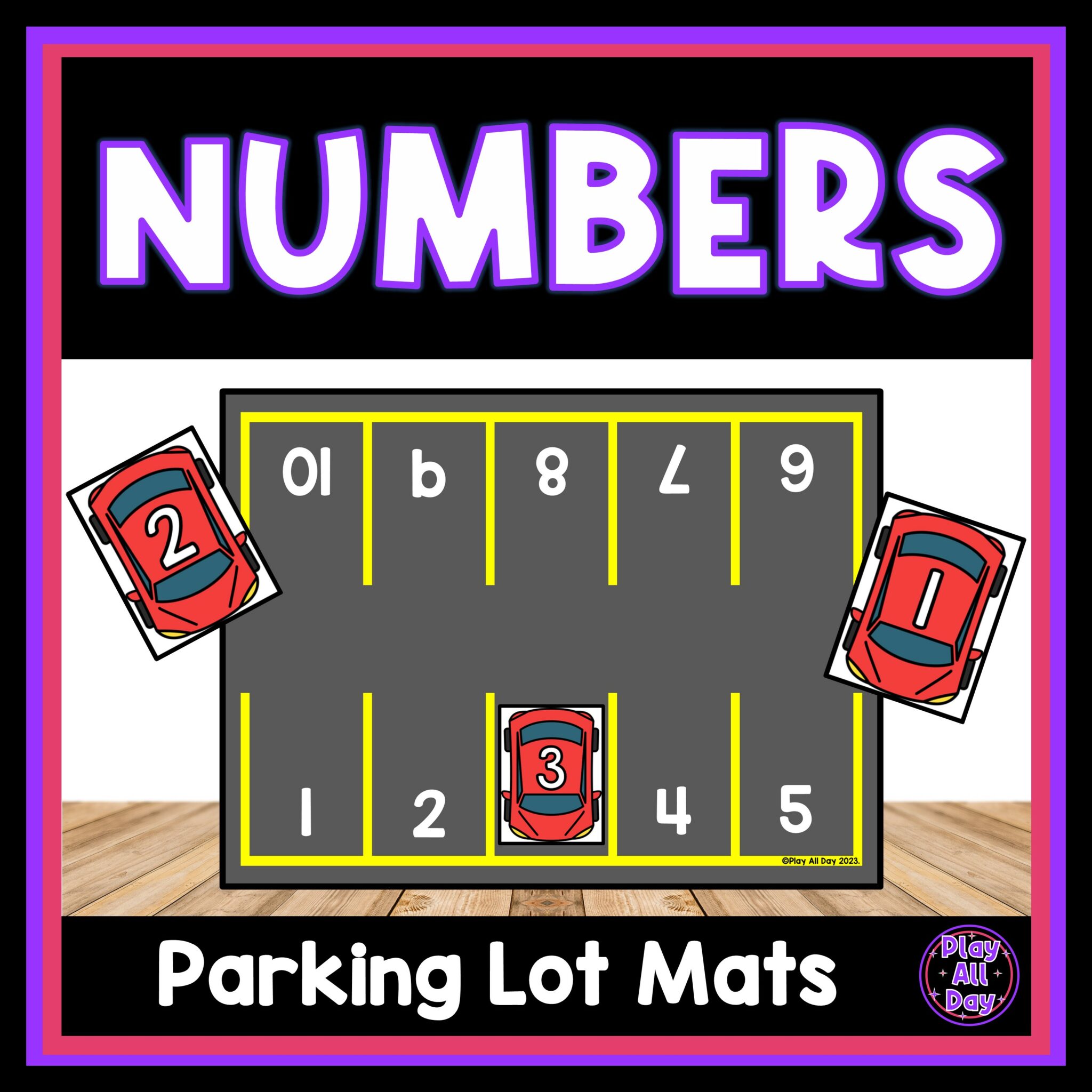 Parking Lot Mats BUNDLE | Alphabet Numbers 2D Shapes Colors | Made By ...