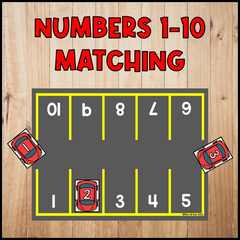 Number Parking Lot Mats | Number Matching Activities | Made By Teachers
