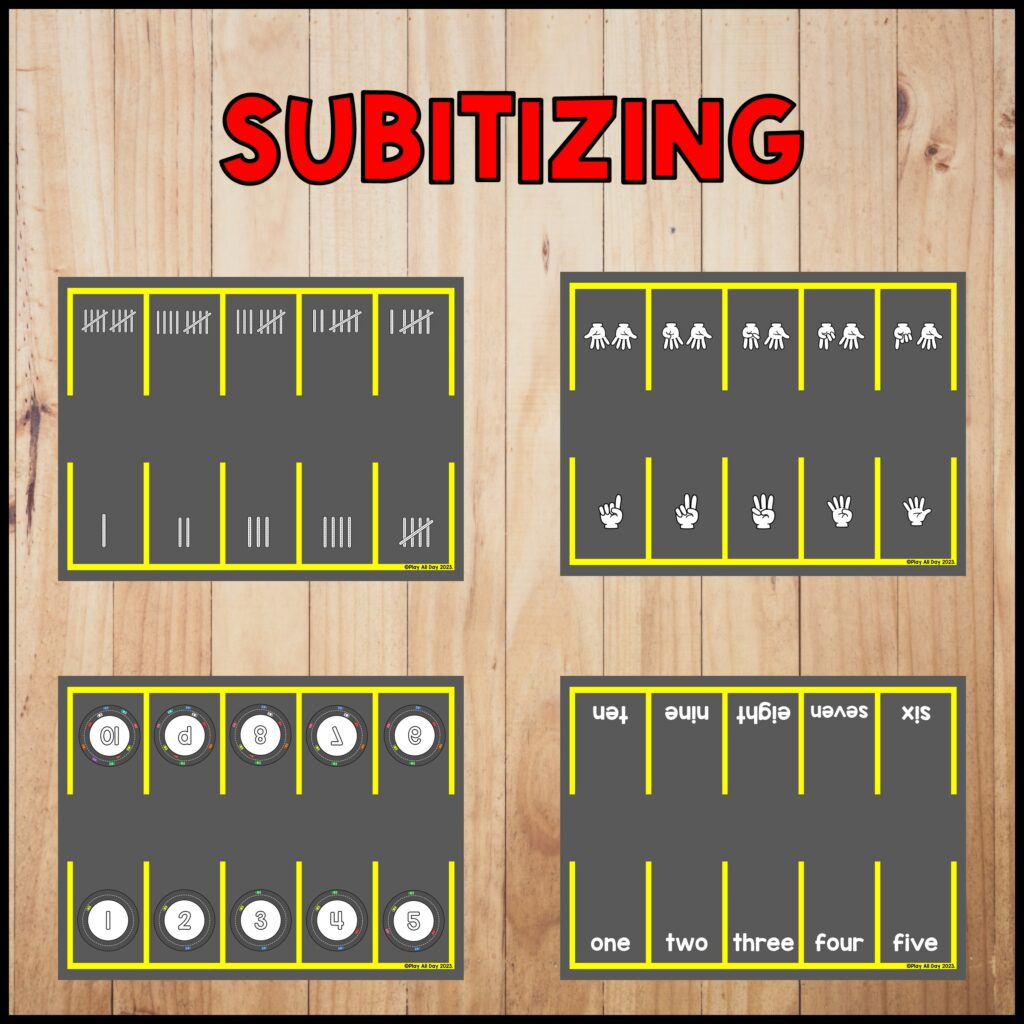 Number Parking Lot Mats | Number Matching Activities | Made By Teachers