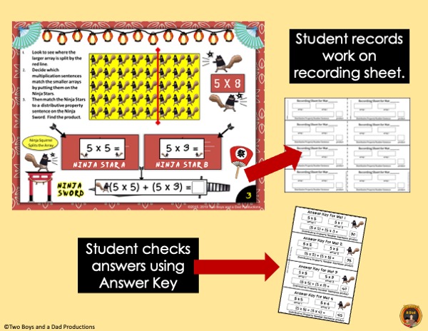 Distributive Property of Multiplication CENTER | Made By Teachers