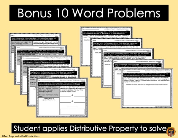 Distributive Property of Multiplication CENTER | Made By Teachers