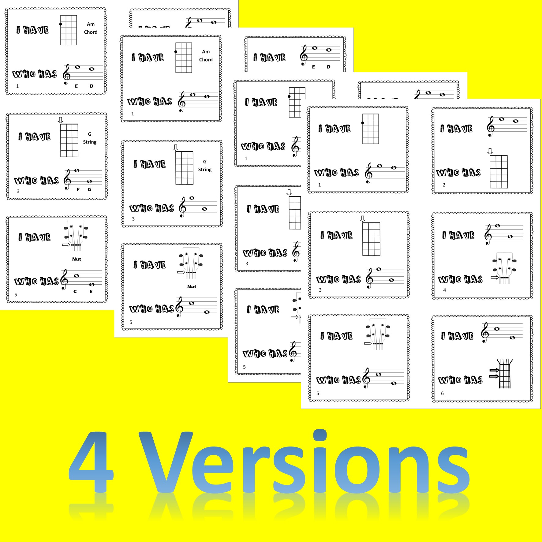I Have/Who Has? Ukulele Music Game | Made By Teachers