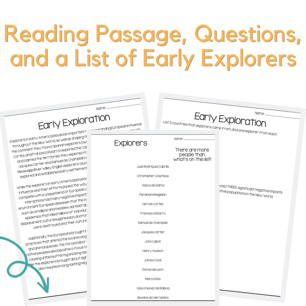 Famous Early Explorers 2-for-1 Biography Project | Made By Teachers