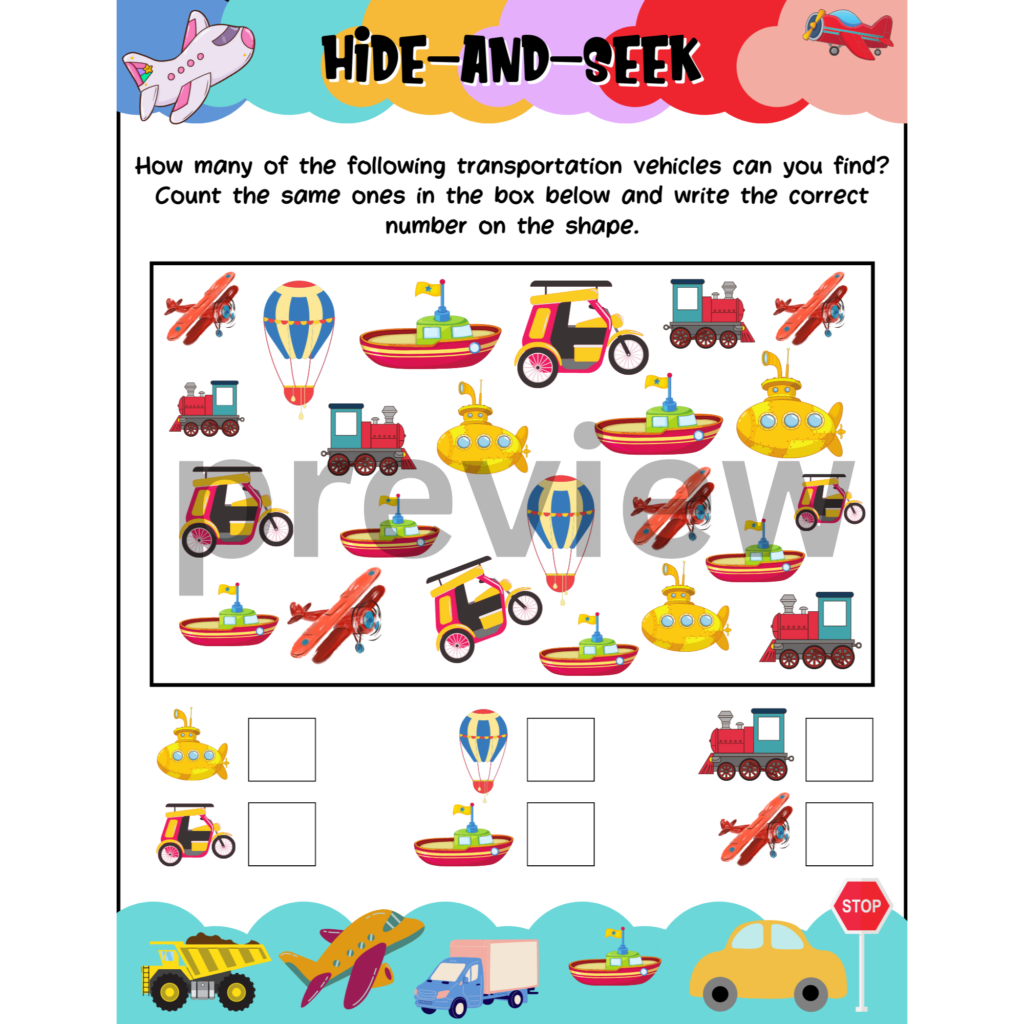 Transportation Activities: Air Land Water Transportation Activity for ...