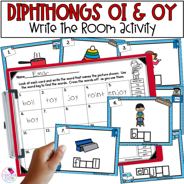OI and OY Diphthongs - Phonics - Write the Room | Made By Teachers