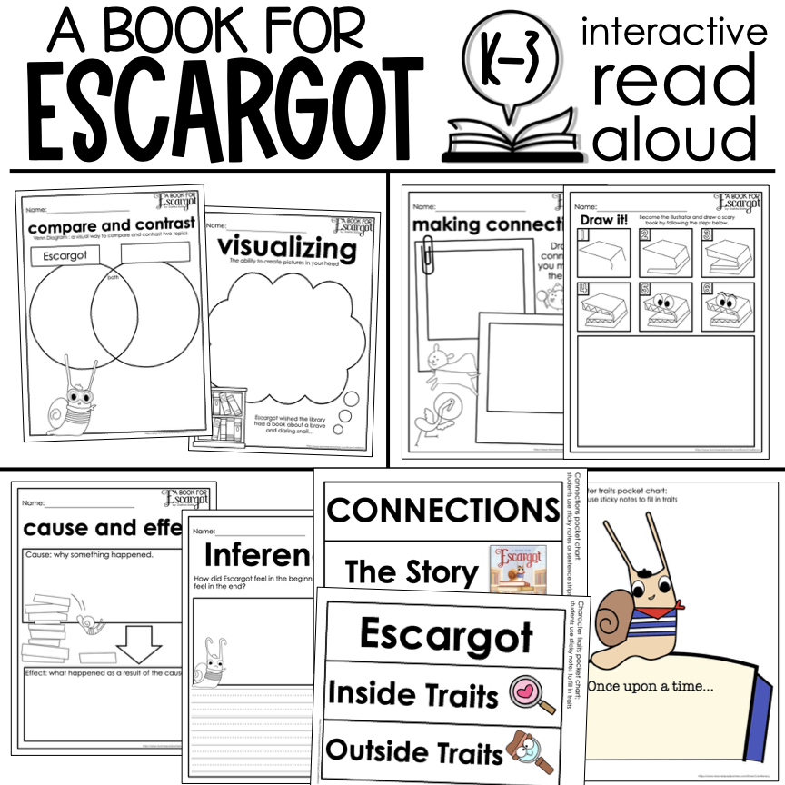 A Book for Escargot Interactive Read Aloud | Sequencing RETELL Craft ...