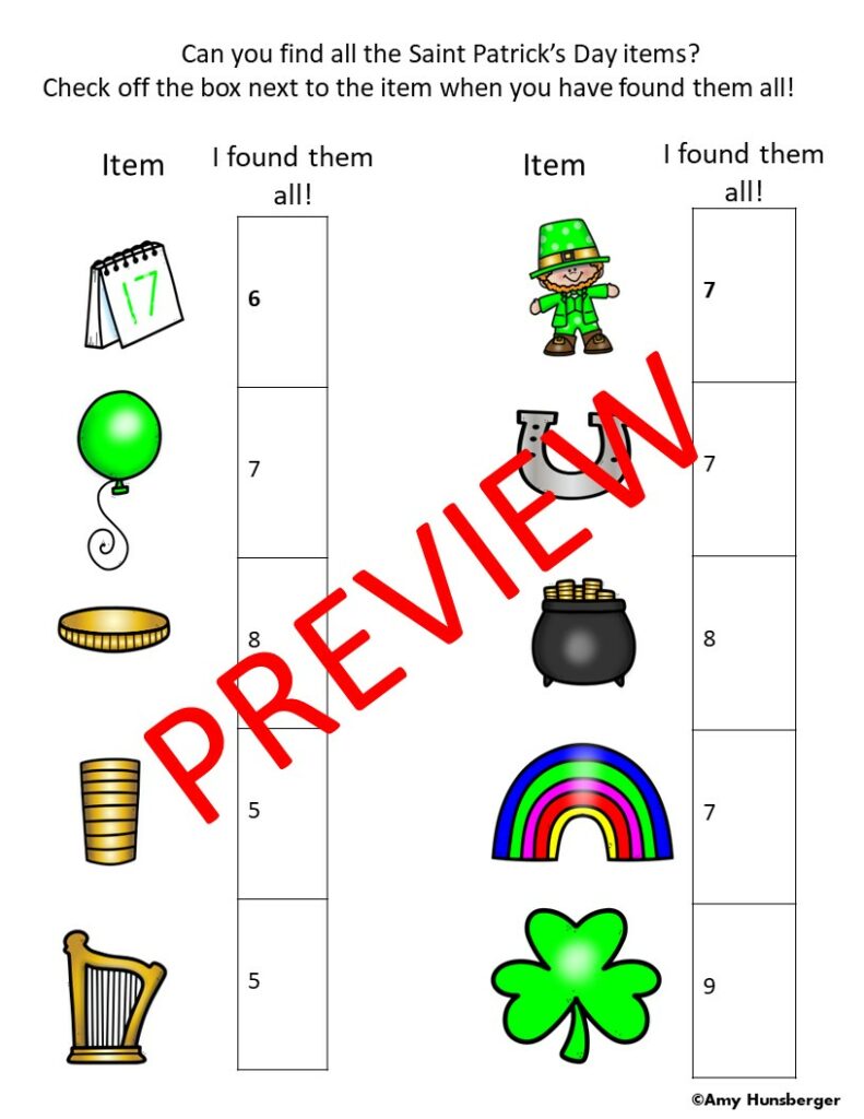 St. Patrick's Day Can You Find It? Activity | Made By Teachers