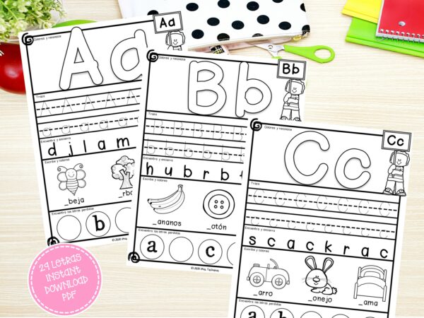 Spanish Alphabet Worksheets | Actividades para el Alfabeto | El ...