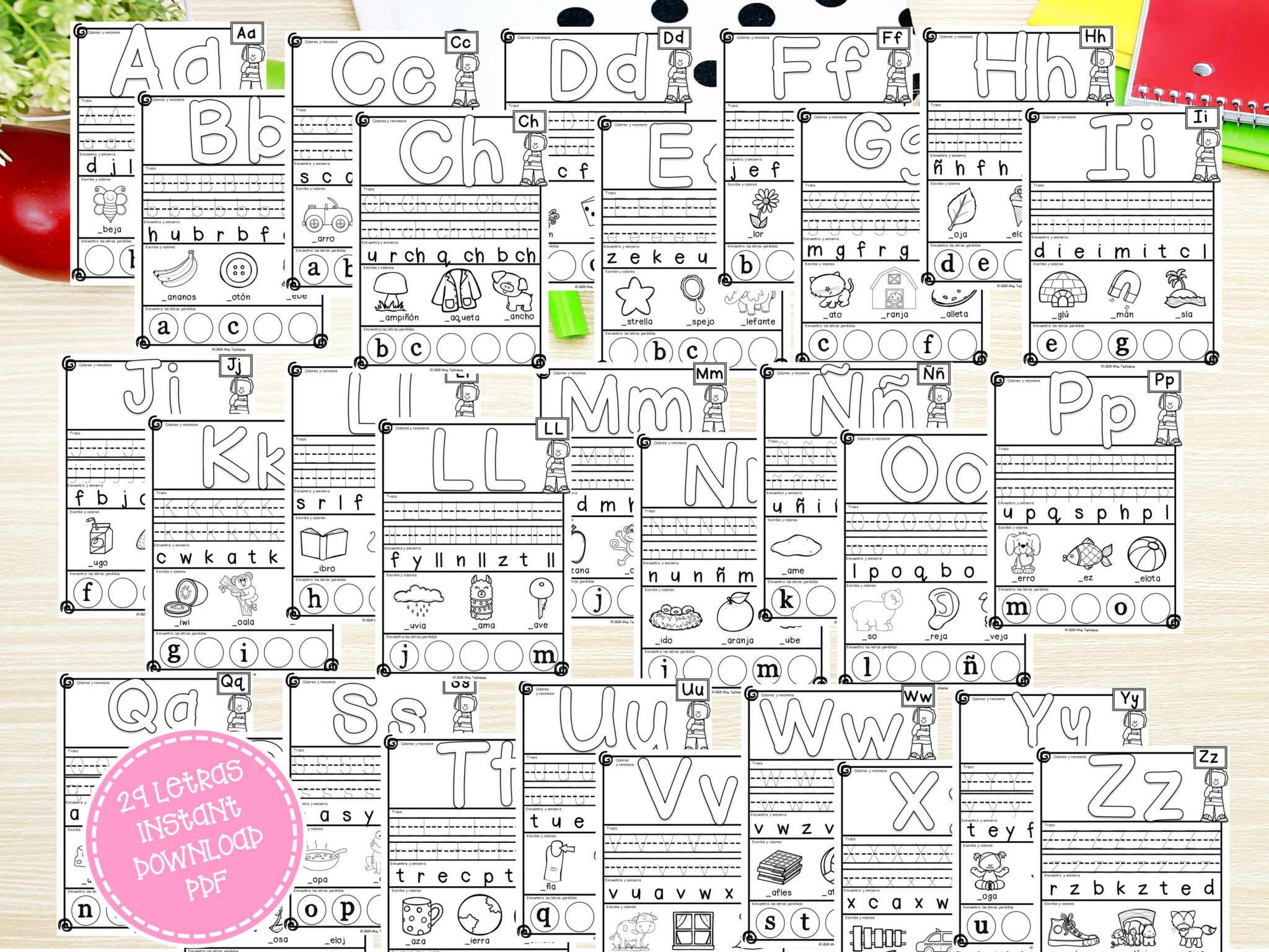 Spanish Alphabet Worksheets | Actividades para el Alfabeto | El ...