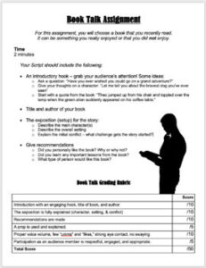 Book Talk Guidelines & Rubric | Made By Teachers