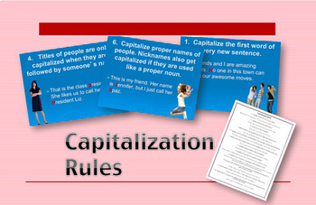 Capitalization Rules PowerPoint w/ Handout and Practice Worksheet ...