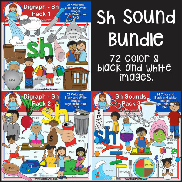 Clip Art - Digraph Sh Sounds Bundle | Made By Teachers