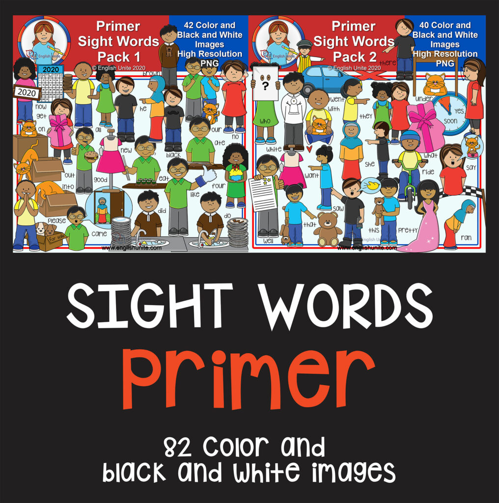 Clip Art - Sight Words - Primer Bundle | Made By Teachers