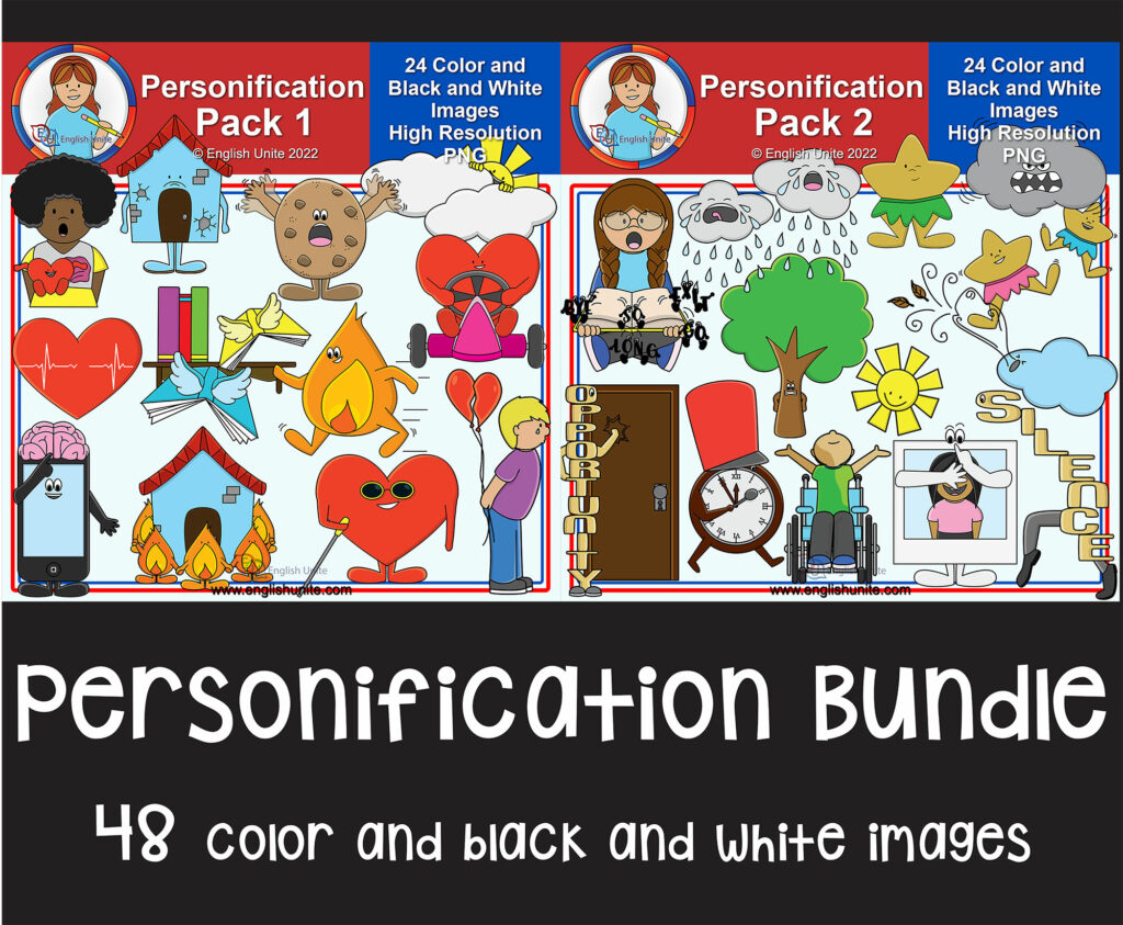 Clip Art - Personification Bundle (Figurative Language) | Made By Teachers