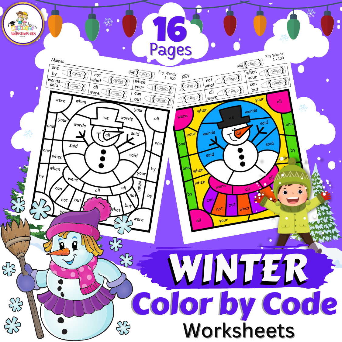Winter Pictures For Kids To Color