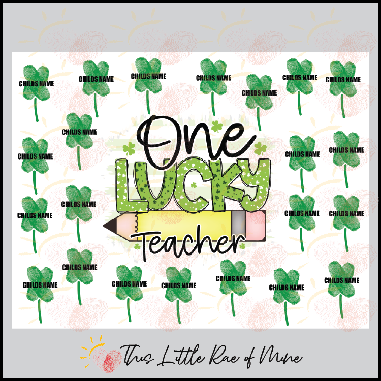 One Lucky Teacher - Shamrock - St Patrick's Day - Printable - classroom ...