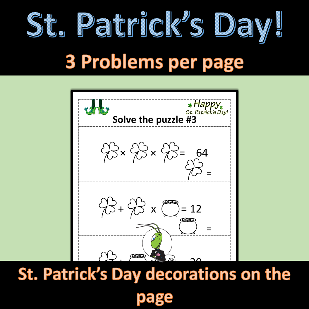 St. Patrick's Day Number Sense Logic Puzzles | Made By Teachers