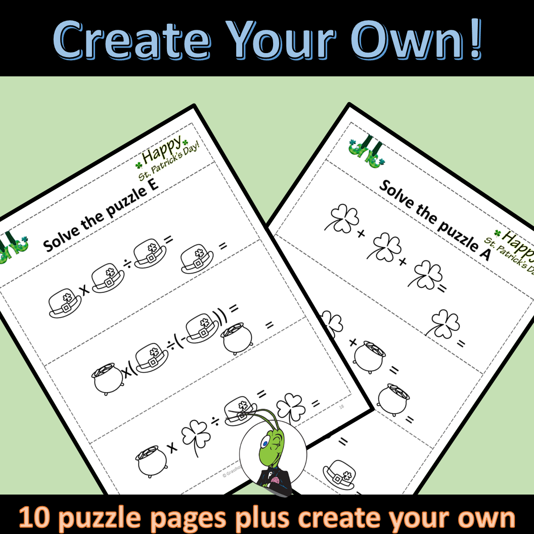 St. Patrick's Day Number Sense Logic Puzzles | Made By Teachers