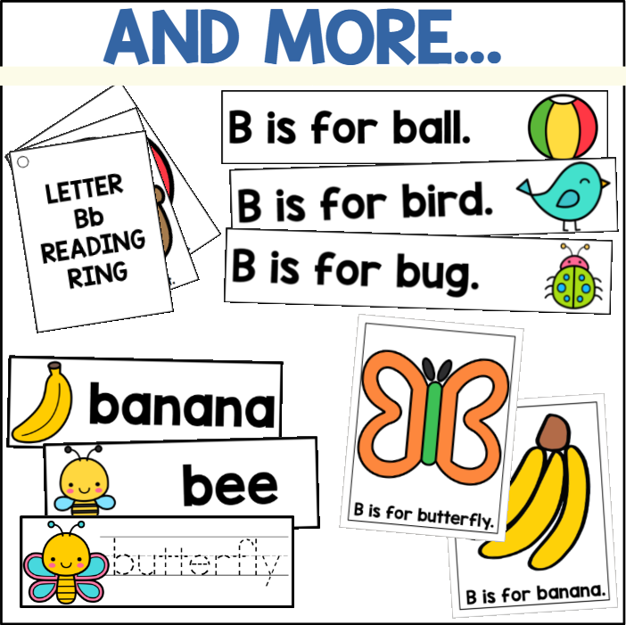 Letter B Worksheets and Hands On Center Bundle | Made By Teachers