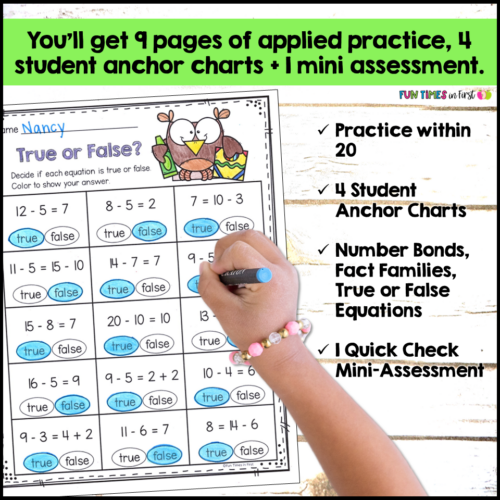 1st Grade Addition and Subtraction within 20 NO PREP Printable ...