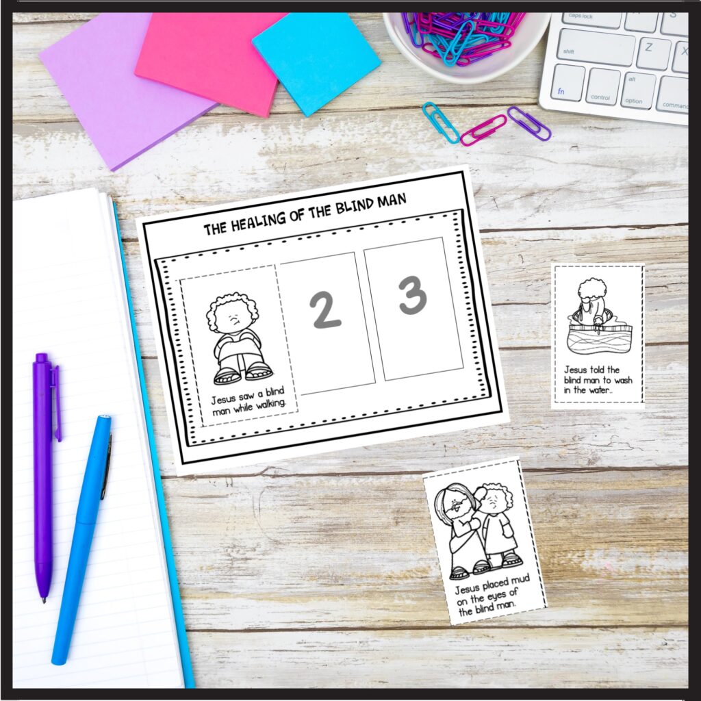 The Miracle of Jesus Healing the Blind Man Bible Lesson and Activities ...