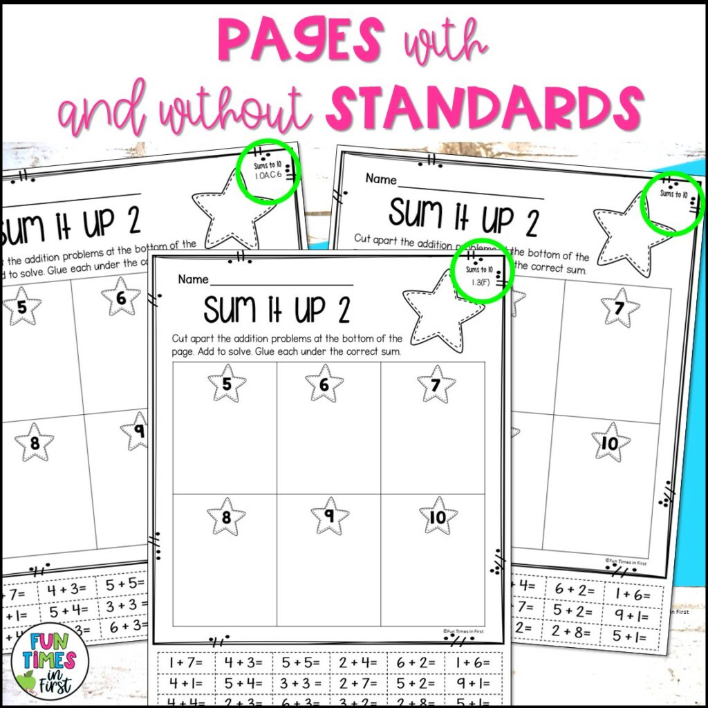 1st Grade Addition and Subtraction within 20 NO PREP Printable ...