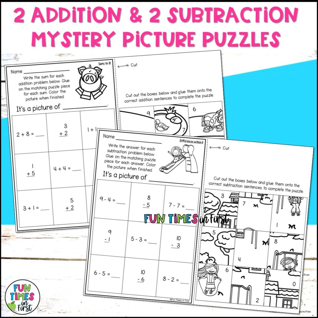 1st Grade Addition and Subtraction within 20 NO PREP Printable ...