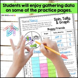 1st Grade Math Data and Graphing NO PREP Printable Worksheets | Made By ...