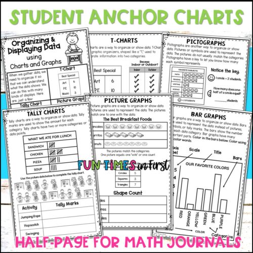 1st Grade Math Data and Graphing NO PREP Printable Worksheets | Made By ...