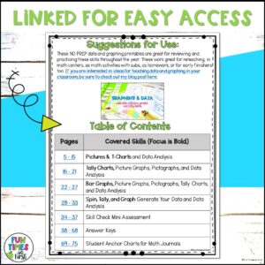 1st Grade Math Data and Graphing NO PREP Printable Worksheets | Made By ...