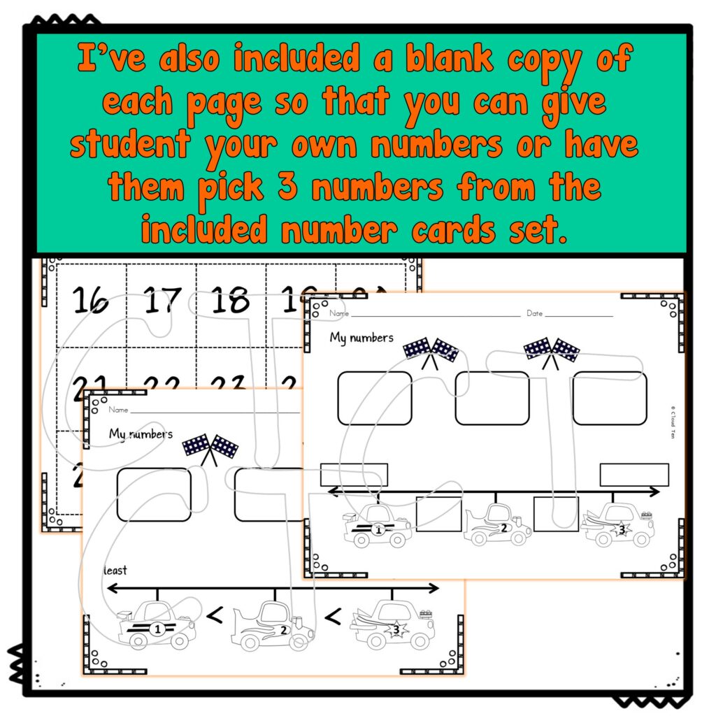 Compare and order numbers on a number line Bundle | Made By Teachers