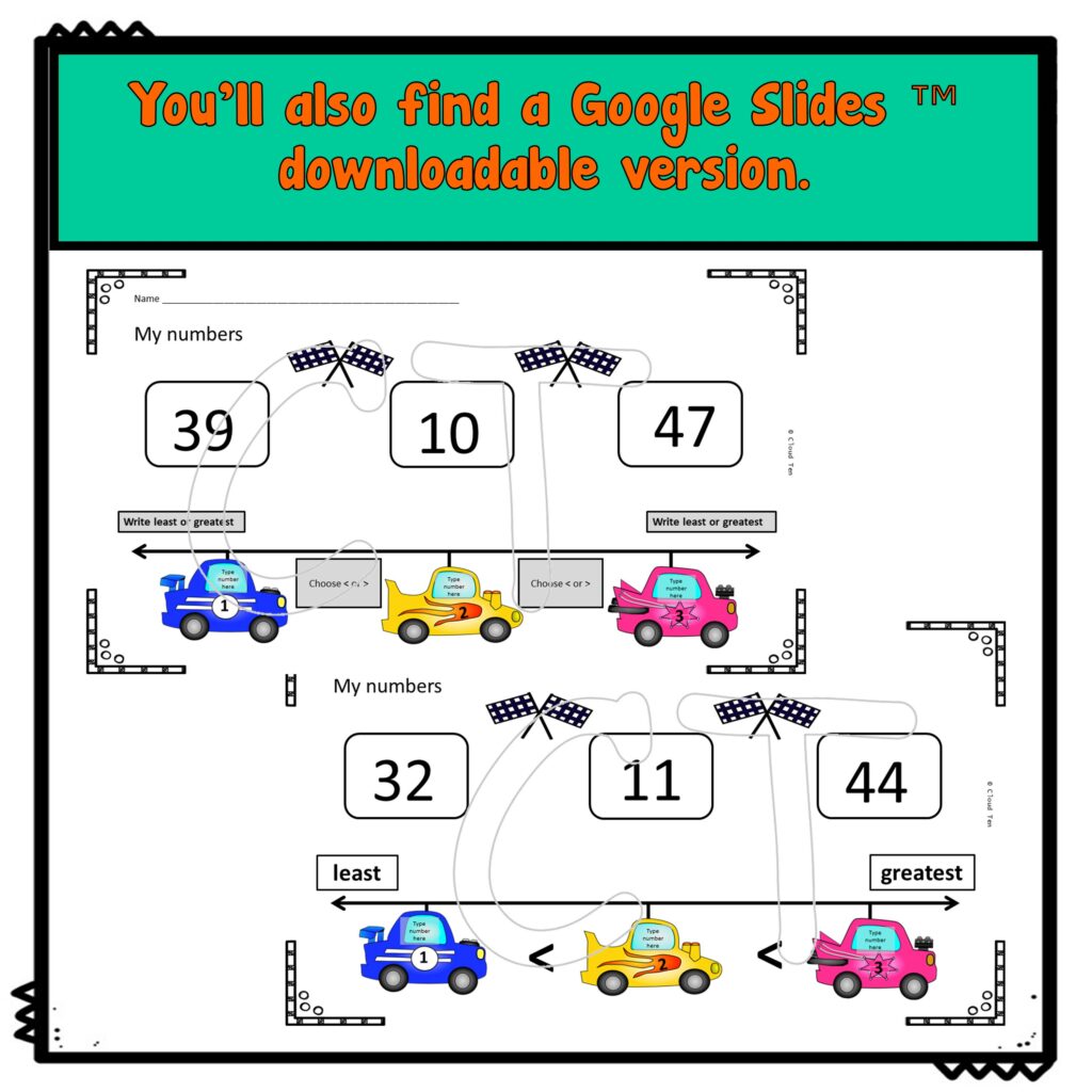 Compare and order numbers on a number line Bundle | Made By Teachers