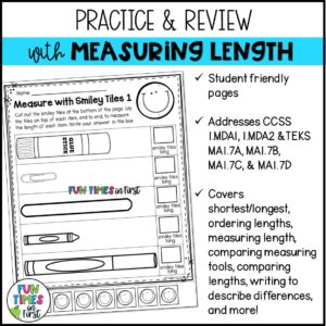 Measuring Length with Nonstandard Units NO PREP Printables 1st Grade ...