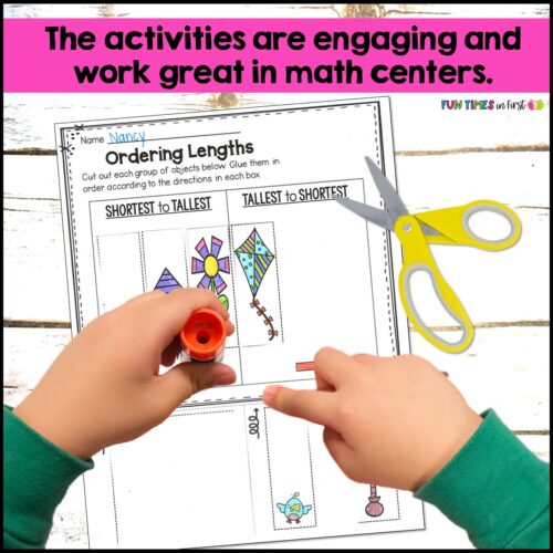 Measuring Length with Nonstandard Units NO PREP Printables 1st Grade ...