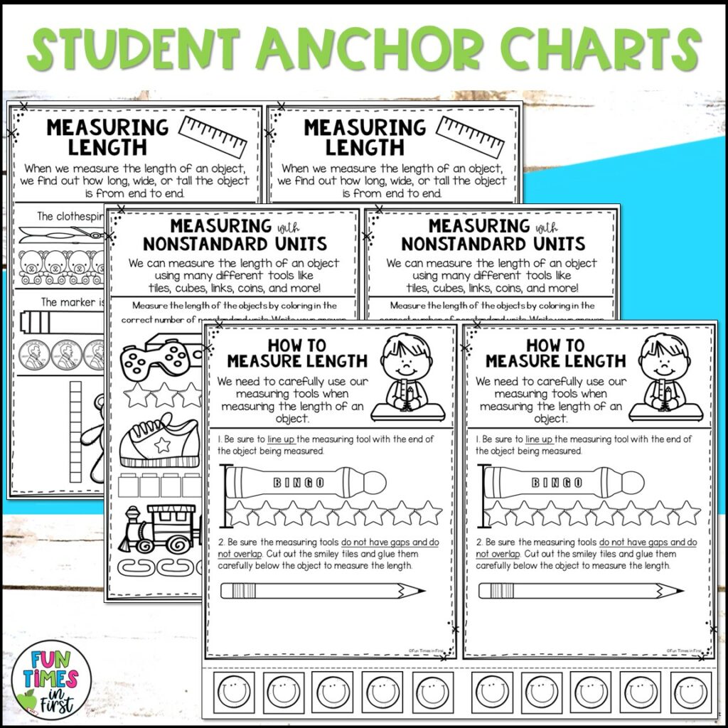 Measuring Length with Nonstandard Units NO PREP Printables 1st Grade ...