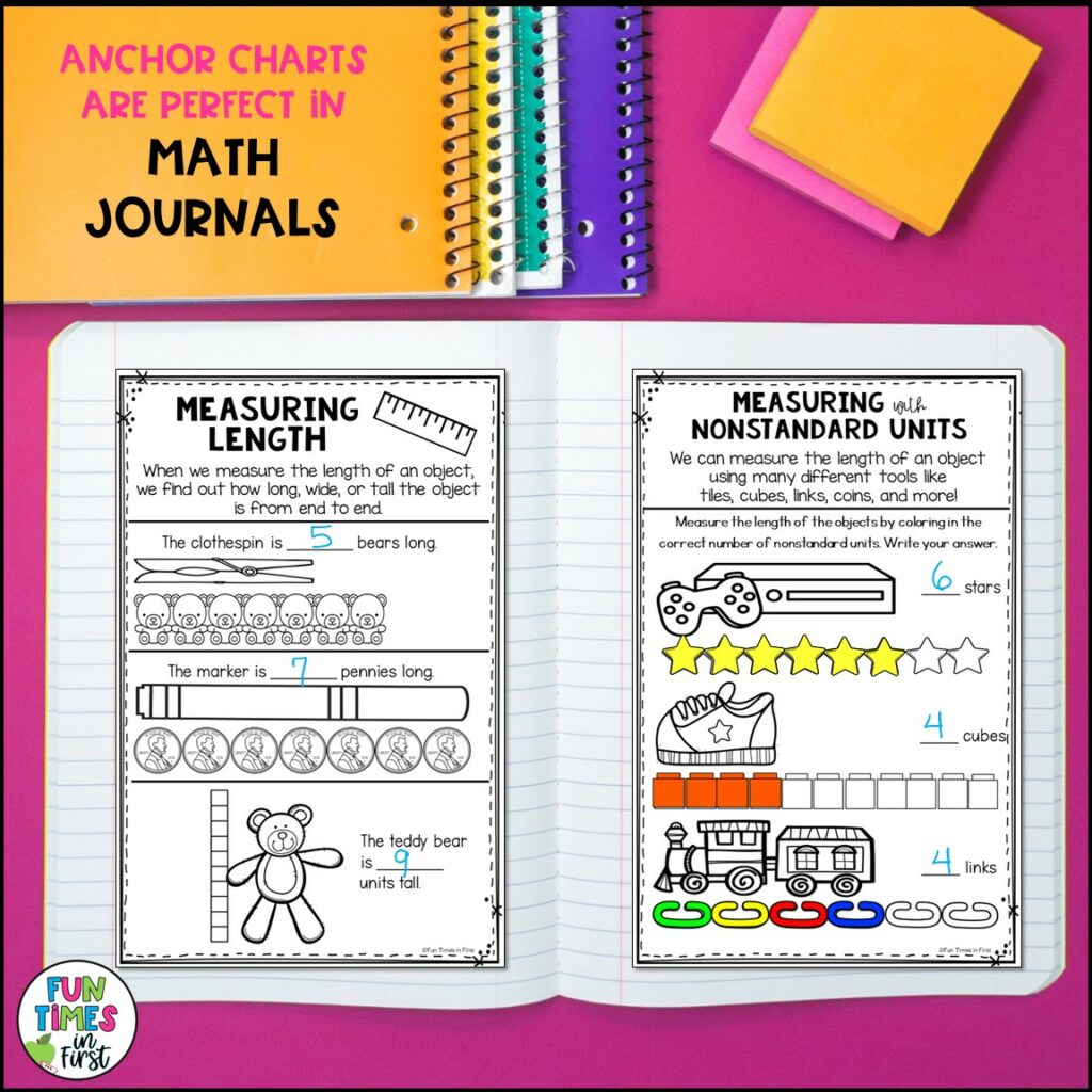 Measuring Length with Nonstandard Units NO PREP Printables 1st Grade ...