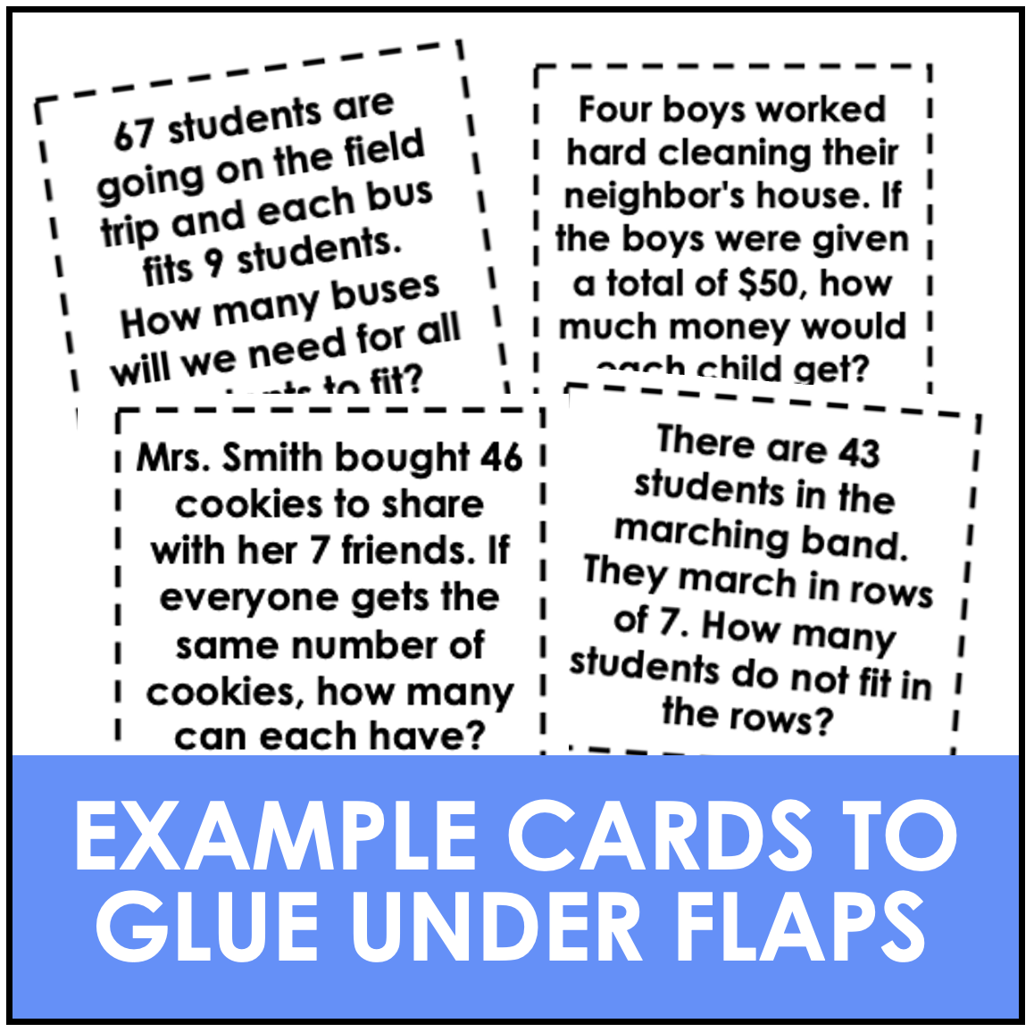 Interpreting Remainders Math Notebook Interactive Chart | 4th Grade ...