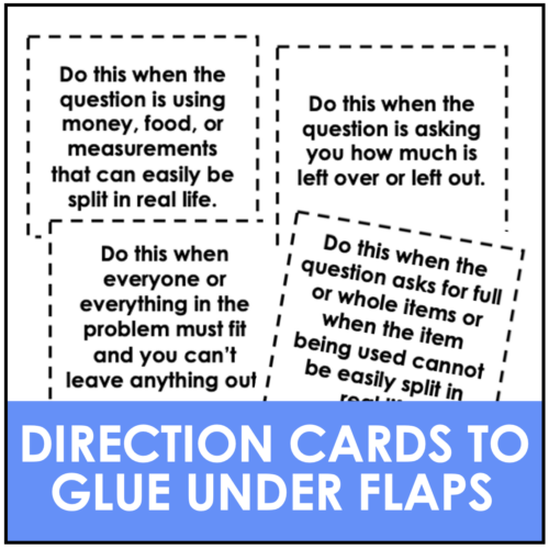 Interpreting Remainders Math Notebook Interactive Chart | 4th Grade ...