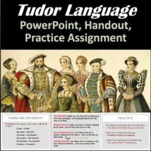 Tudor / Elizabethan Language and Dialects PowerPoint & Worksheet | Made ...