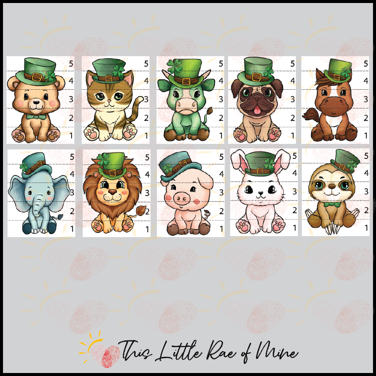 St Patrick's Day - number sequence puzzle - printable - animals - math ...