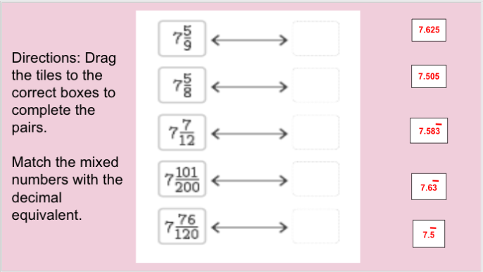 7.N.1.3 Equivalent Representations of Rational Numbers Activity | Made ...
