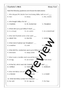 E. B. White "Charlotte's Web" worksheets | Made By Teachers