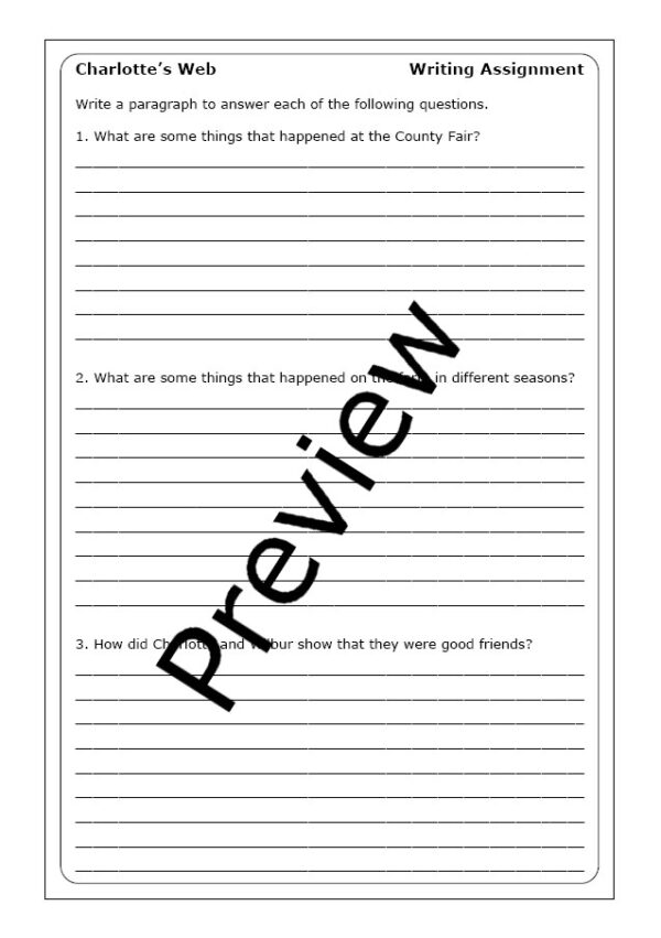 E. B. White "Charlotte's Web" worksheets | Made By Teachers