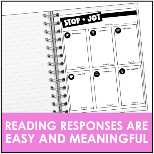 Reading Comprehension Graphic Organizer | Stop and Jot Reading ...
